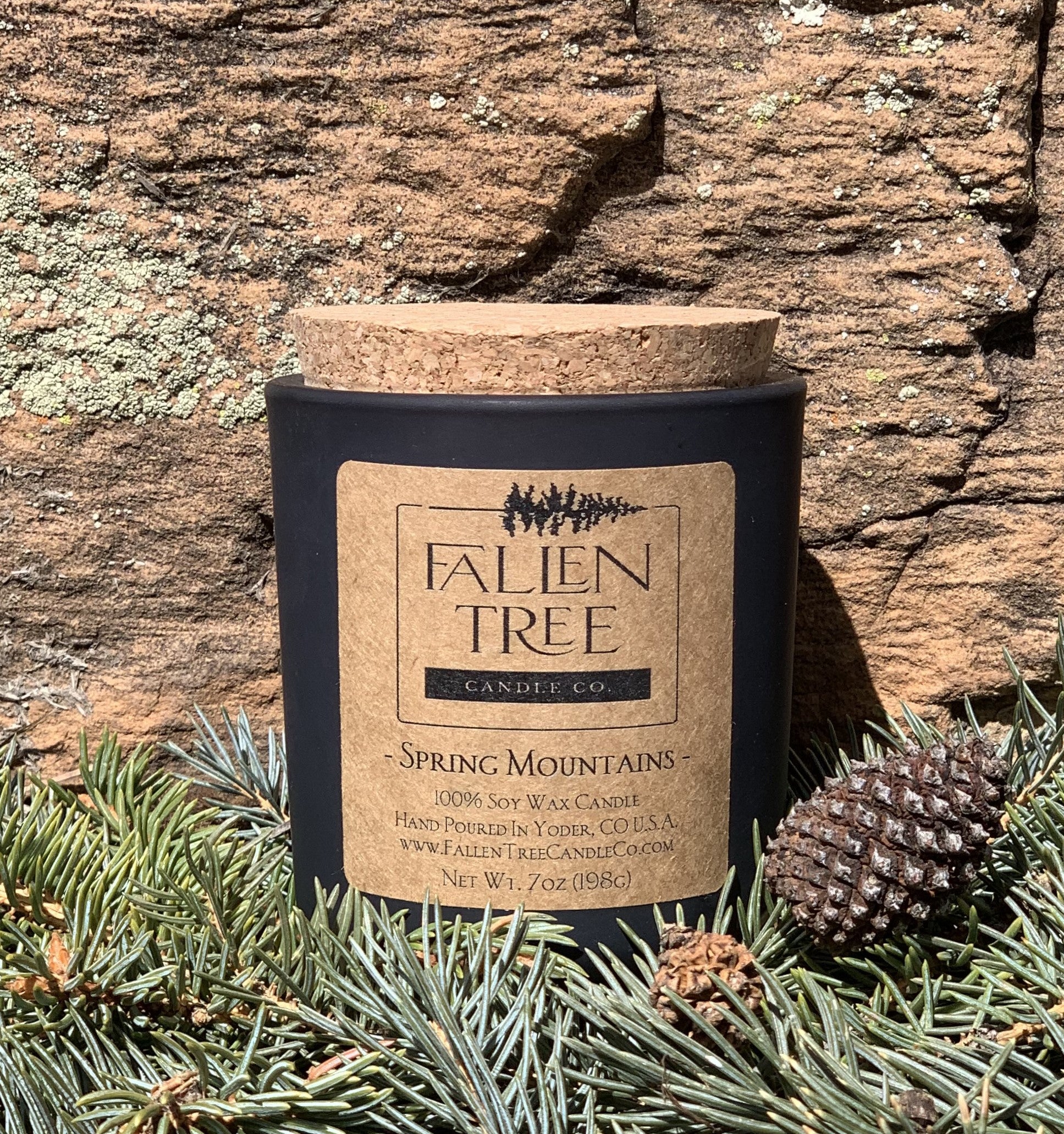 7 oz Spring Mountains – Fallen Tree Candle & Co.